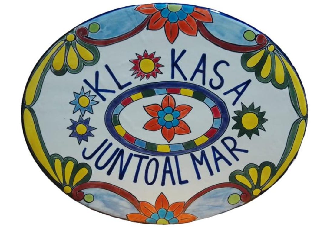Custom Mexican Talavera Address Sign – Hand-painted Ceramic House ...