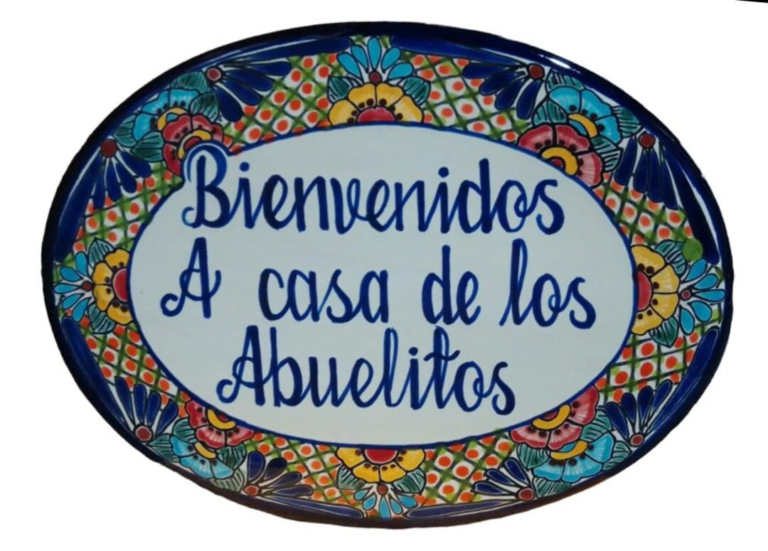 Custom Mexican Talavera Address Sign – Hand-painted Ceramic House ...