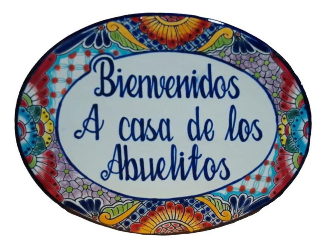 Custom Mexican Talavera Address Sign – Hand-painted Ceramic House ...