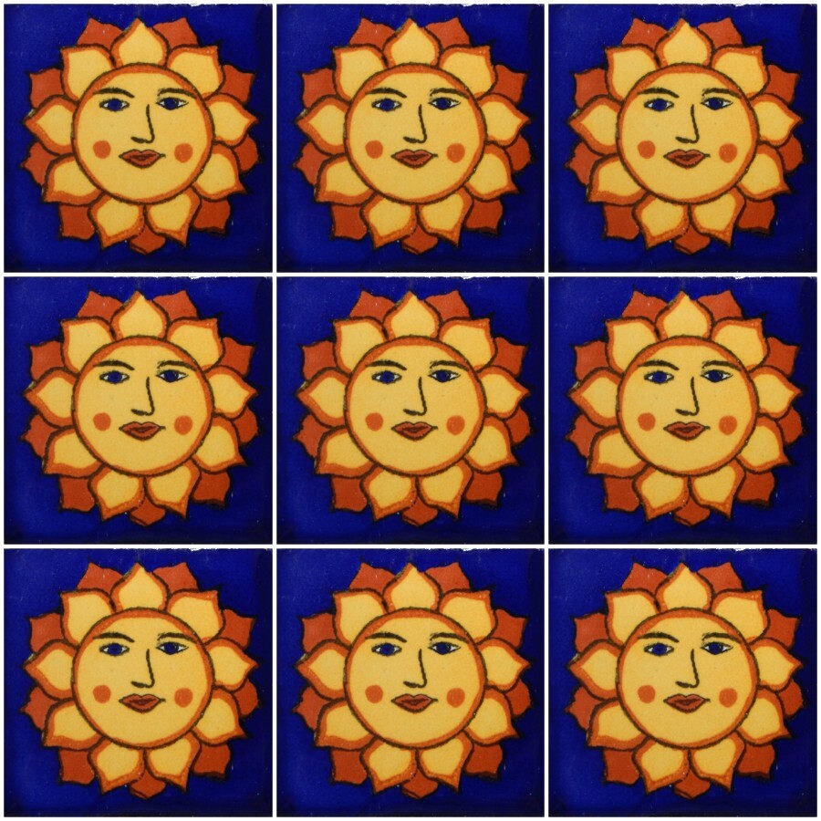 100 pcs Talavera Mexican Hand Painted Tile Folk Art Tile 2X2 | Etsy