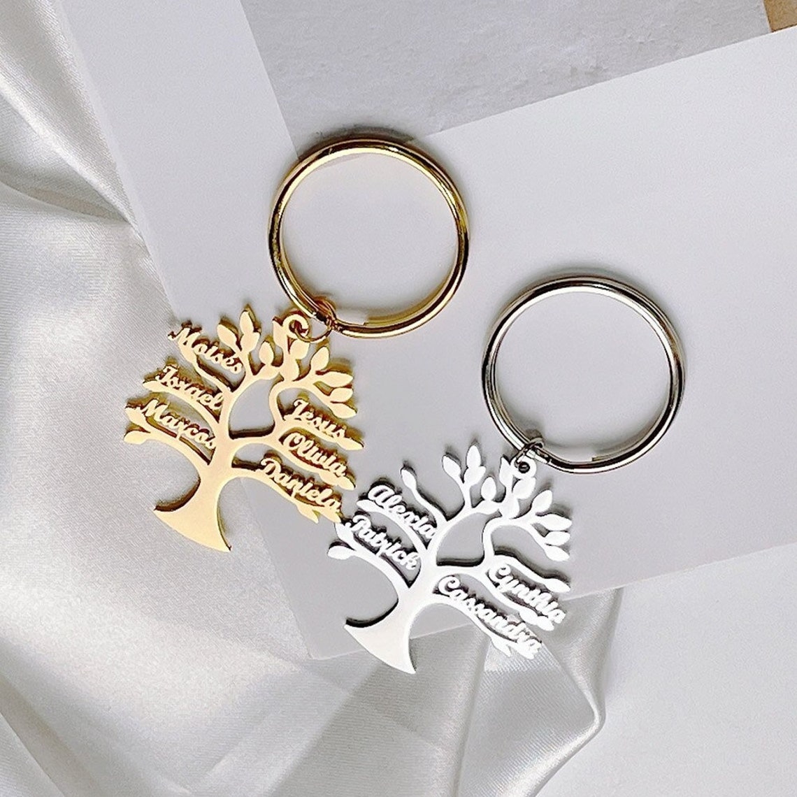 Personalized Family Tree Keychain for Mother's Day Custom - Etsy