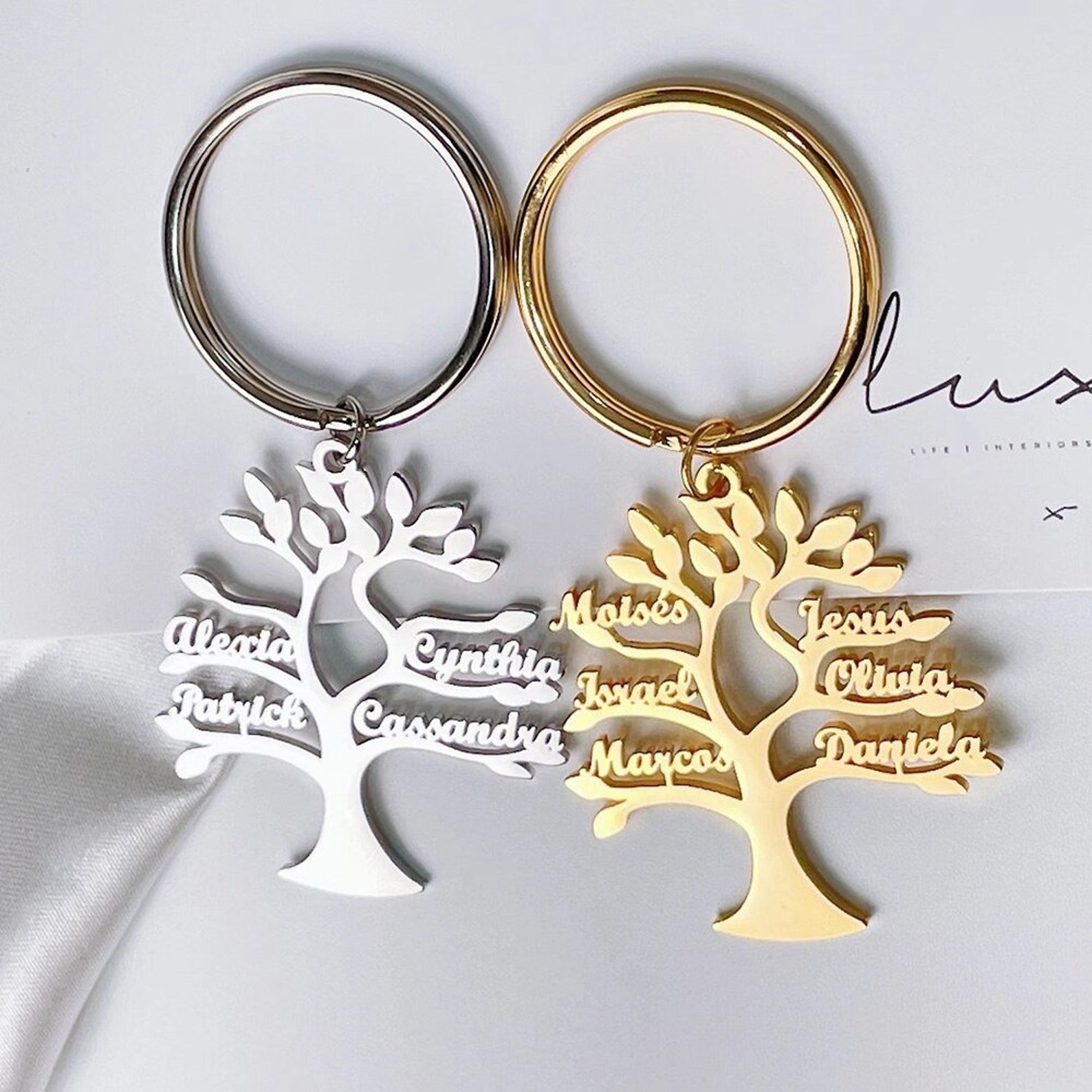 Personalized Family Tree Keychain for Mother's Day Custom - Etsy