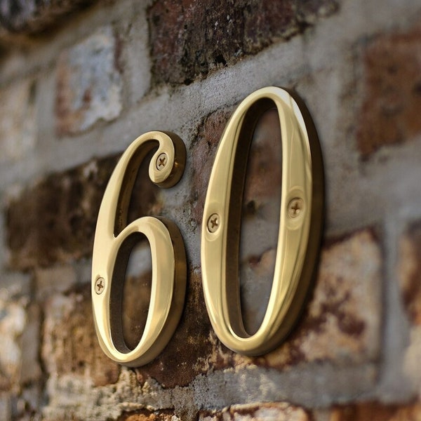 Brass House Numbers - Etsy