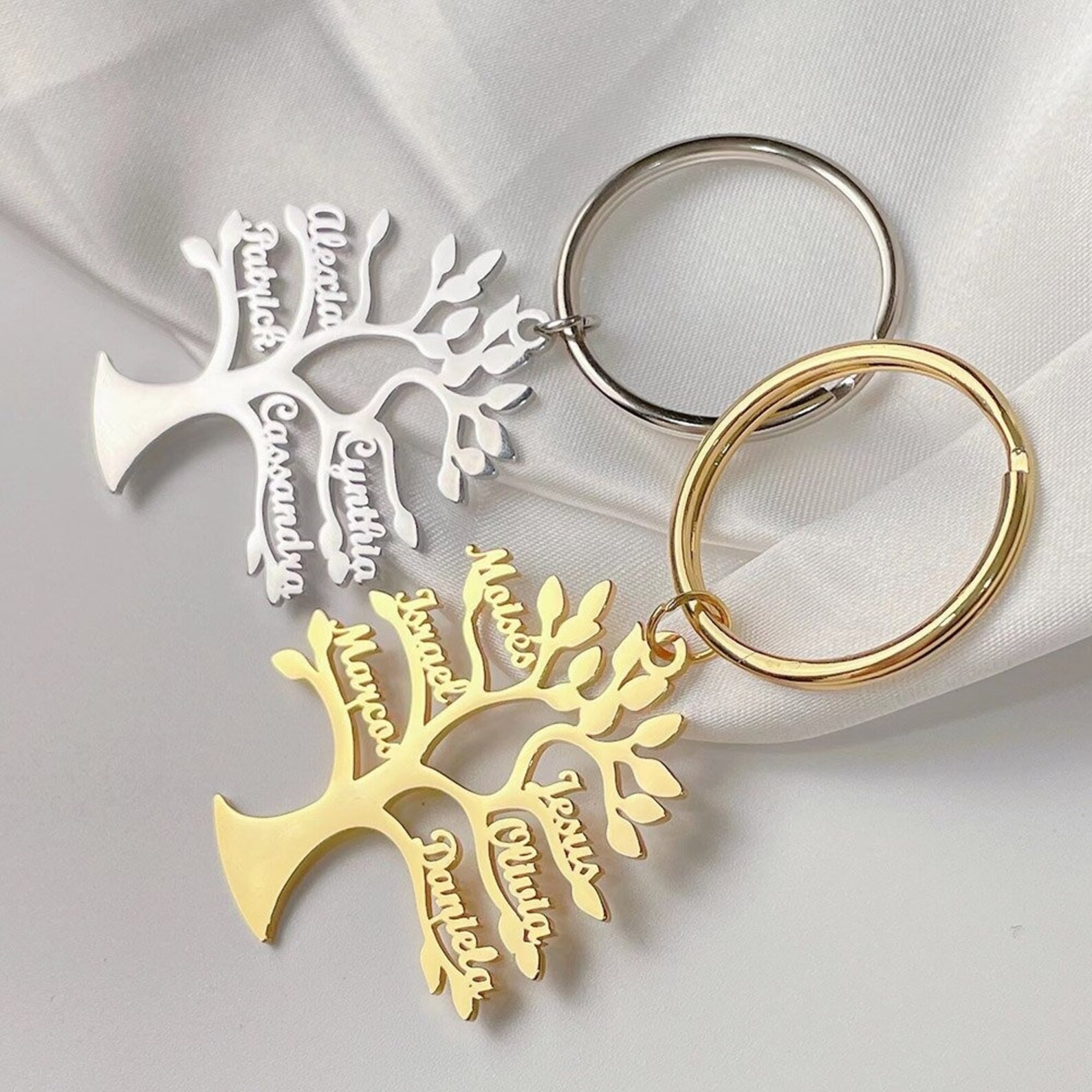 Personalized Family Tree Keychain for Mother's Day Custom - Etsy