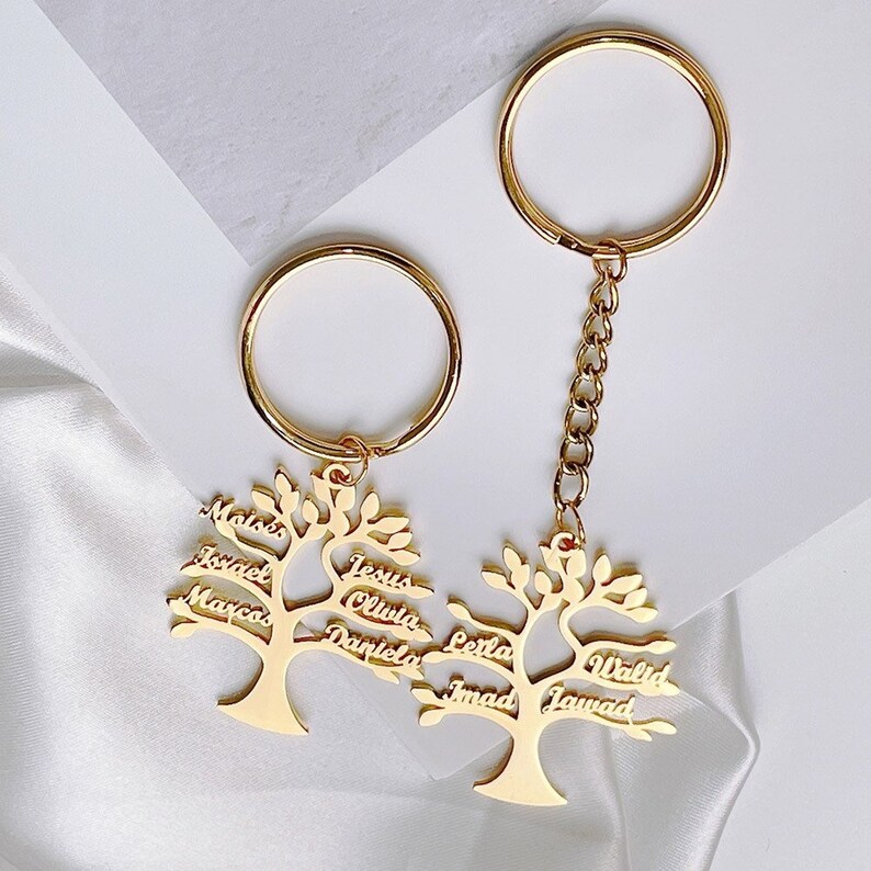 Personalized Family Tree Keychain for Mother's Day Custom - Etsy
