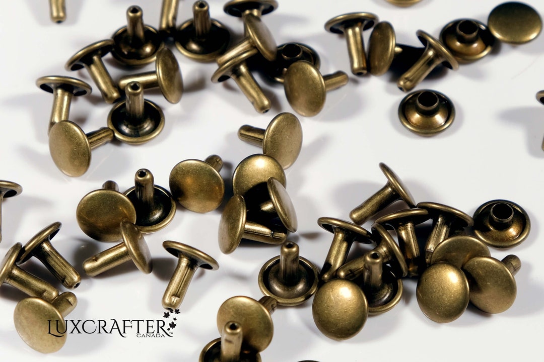 100 9x8mm Olde Antique "medium" Double-domed Rivets for Leather ...