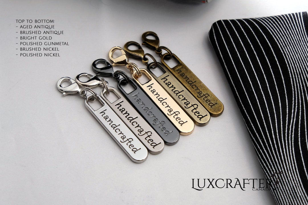 25 "handcrafted" Zipper Pulls for Purse Wallet Tote Bag by Luxcrafter ...