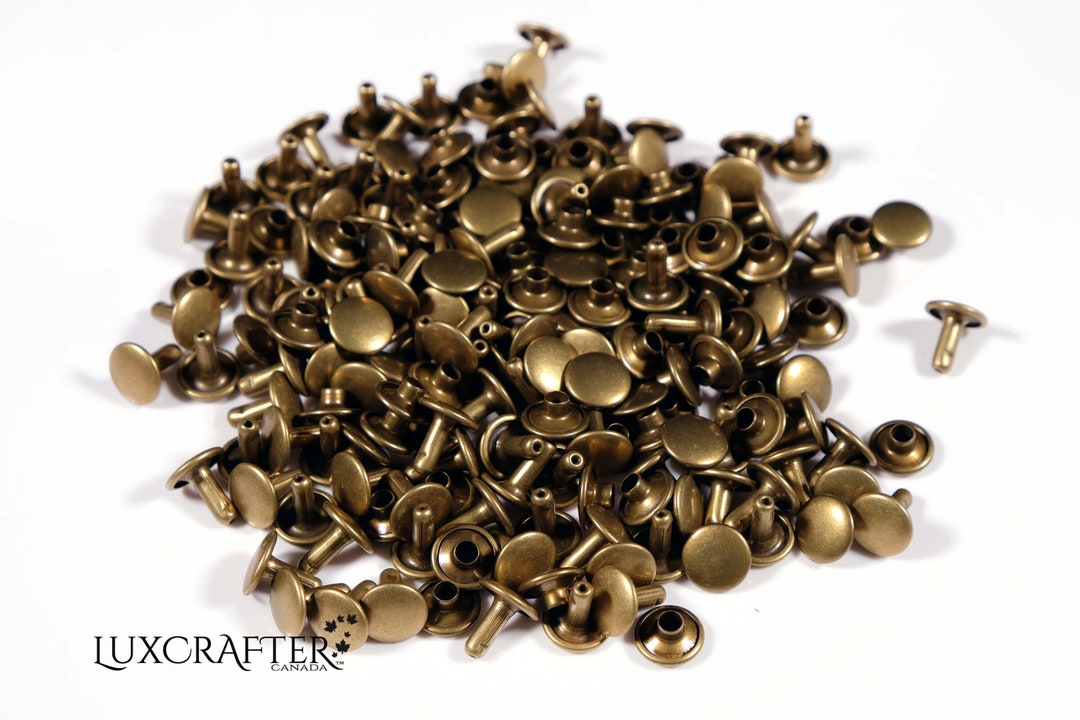 250 Aged Antique Brass Rivets | Luxcrafter 9x8mm Artisan-quality Rivets ...