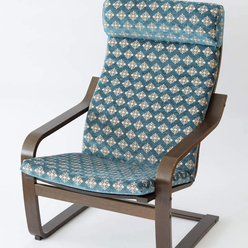 Gold Blue Striped Chair - Etsy UK