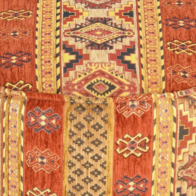 Ronde poef met kelimpatroon F20 turkse Marokkaanse tribal boho ronde ...