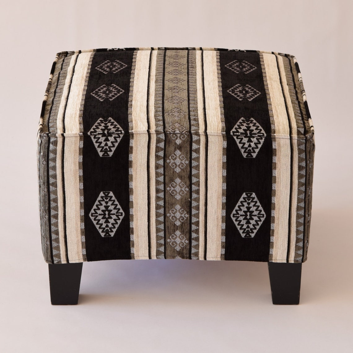 Ekenas Ottoman Cover F16 Tribal Bohemian Kilim Rug Ottoman Footstool ...