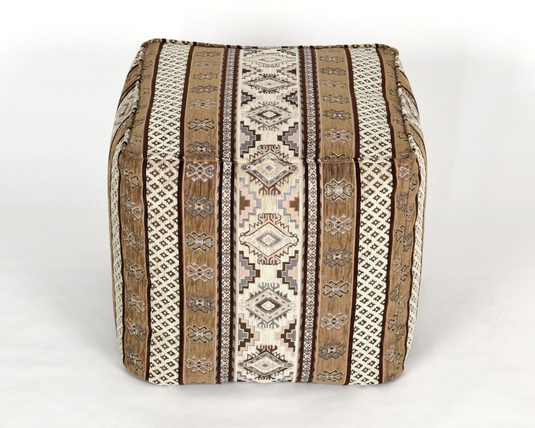 Kilim Pattern Fabric Bean Bag Pouf Cover F42 Turkish Moroccan Persian ...