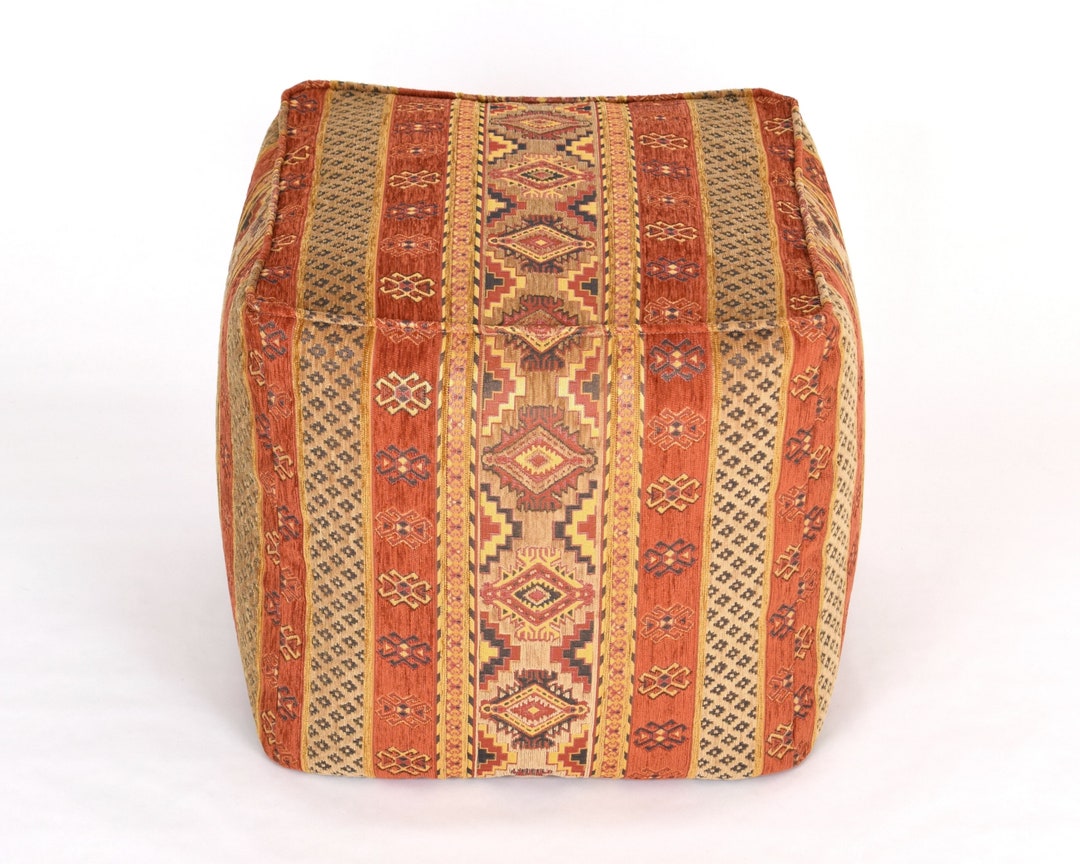 Kilim Pattern Fabric Bean Bag Pouf Cover F20 Turkish Moroccan Persian ...