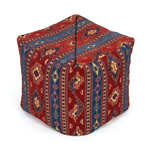 Kilim Pattern Fabric Bean Bag Pouf Cover F55 Turkish Moroccan Persian ...