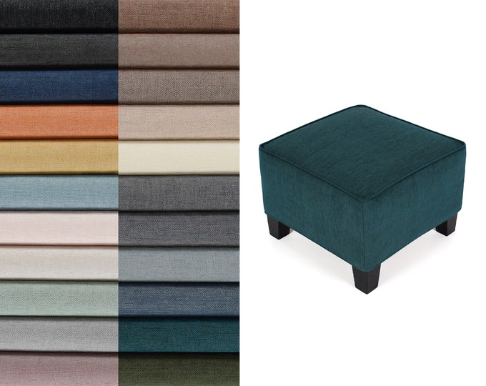 Round Ottoman, Ottoman Upholstered Stool, Dressing Stool, Living Room ...
