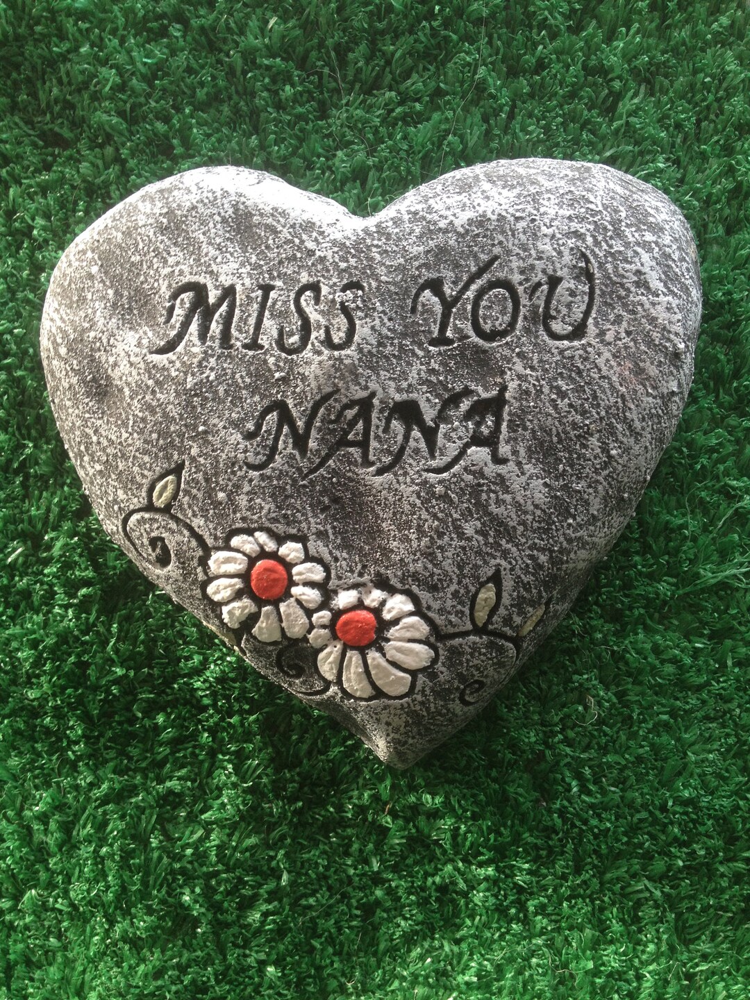 Nana/ Miss You Nana/ Heart/ Memorial/ Gravemarker - Etsy UK