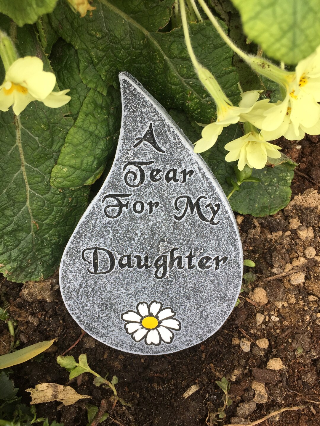 Daughter Teardrop Stone Memorial Plaque Gravemarker - Etsy New Zealand