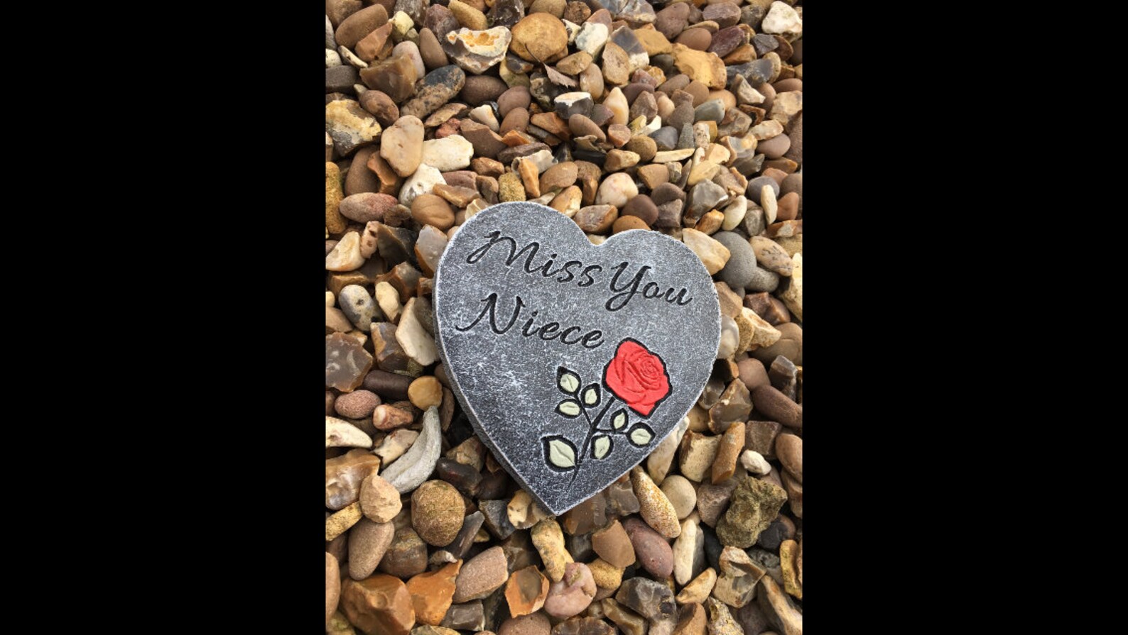 Miss You Niece Stone Memorial Plaque Gravemarker Heart - Etsy