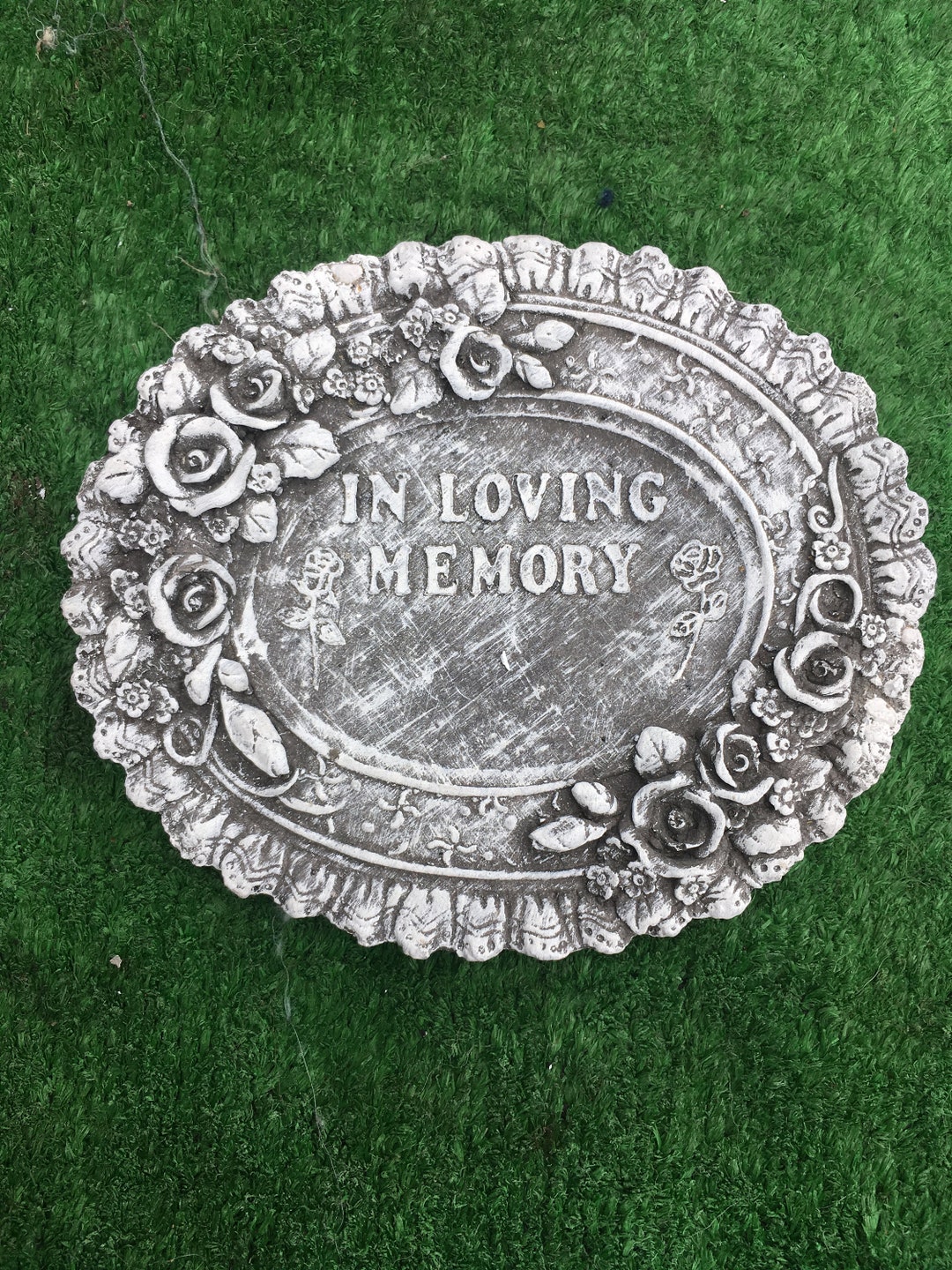 In Loving Memory Stone Memorial Plaque Gravemarker - Etsy