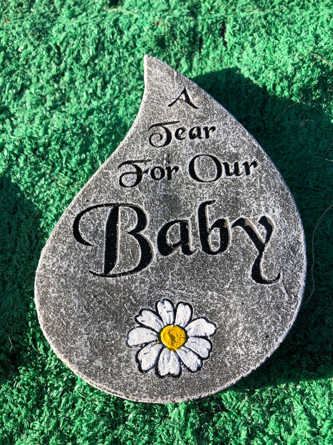 Baby Teardrop Stone Memorial Plaque Gravemarker - Etsy.de