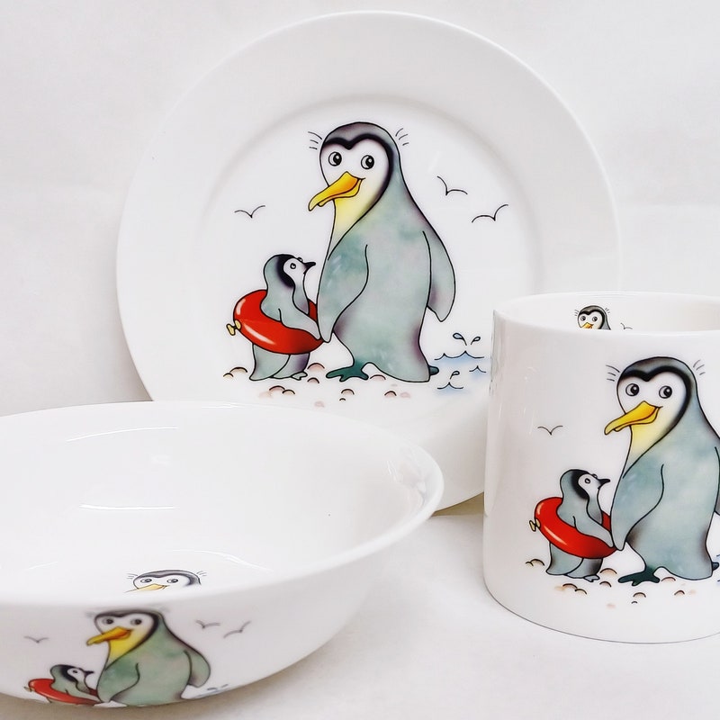 Penguin Plate - Etsy
