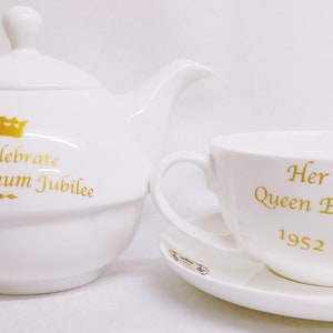HM Queen Elizabeth II Platinum Jubilee 1952 to 2022 Tea for One Fine ...