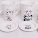 Pierrot & Harlequin 4 Mugs and 4 Coasters Matching Fine Bone - Etsy UK