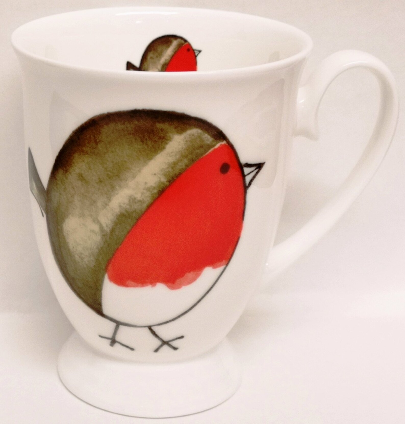 Simply Fat Robin Mug Fine Bone China Royal Robin Bird Cup Hand ...