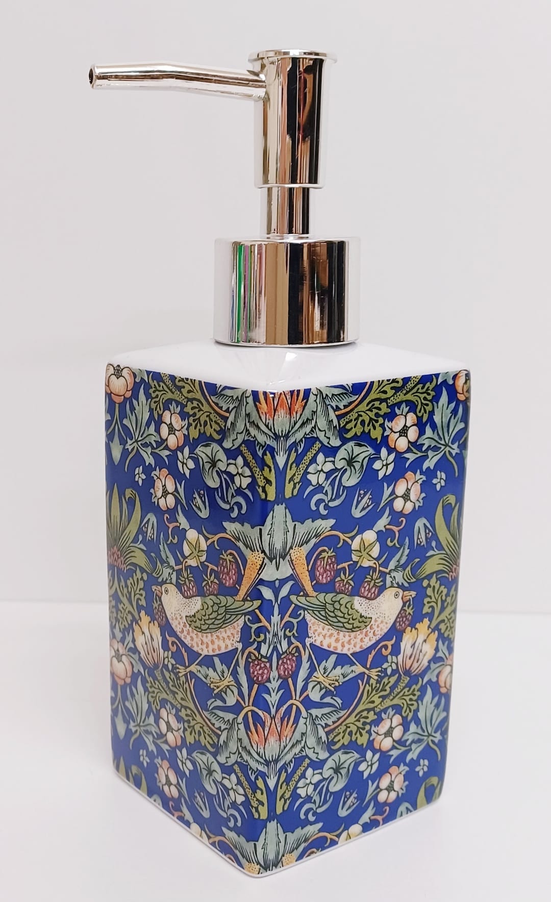 William Morris Strawberry Thief Blue Soap Dispenser Porcelain 200 Ml ...
