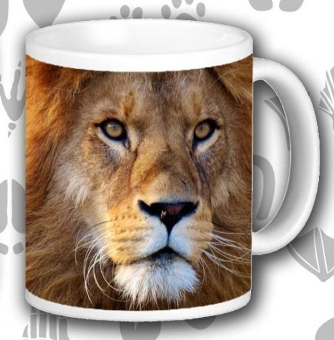 Lion Mug 300 Ml Ceramic Wildlife Collection Photo Scene 10.5 - Etsy
