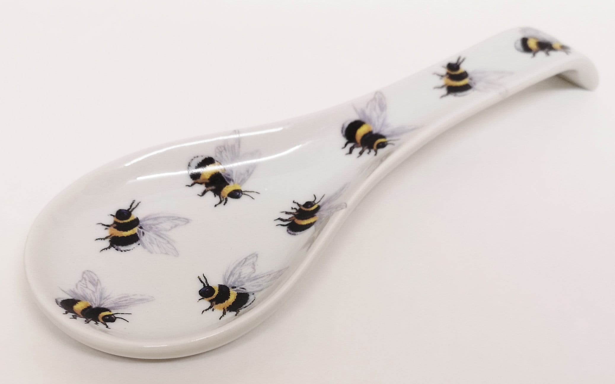 Bees Spoon Rest Small 19.5cm Ceramic Porcelain Multi Bumble - Etsy UK