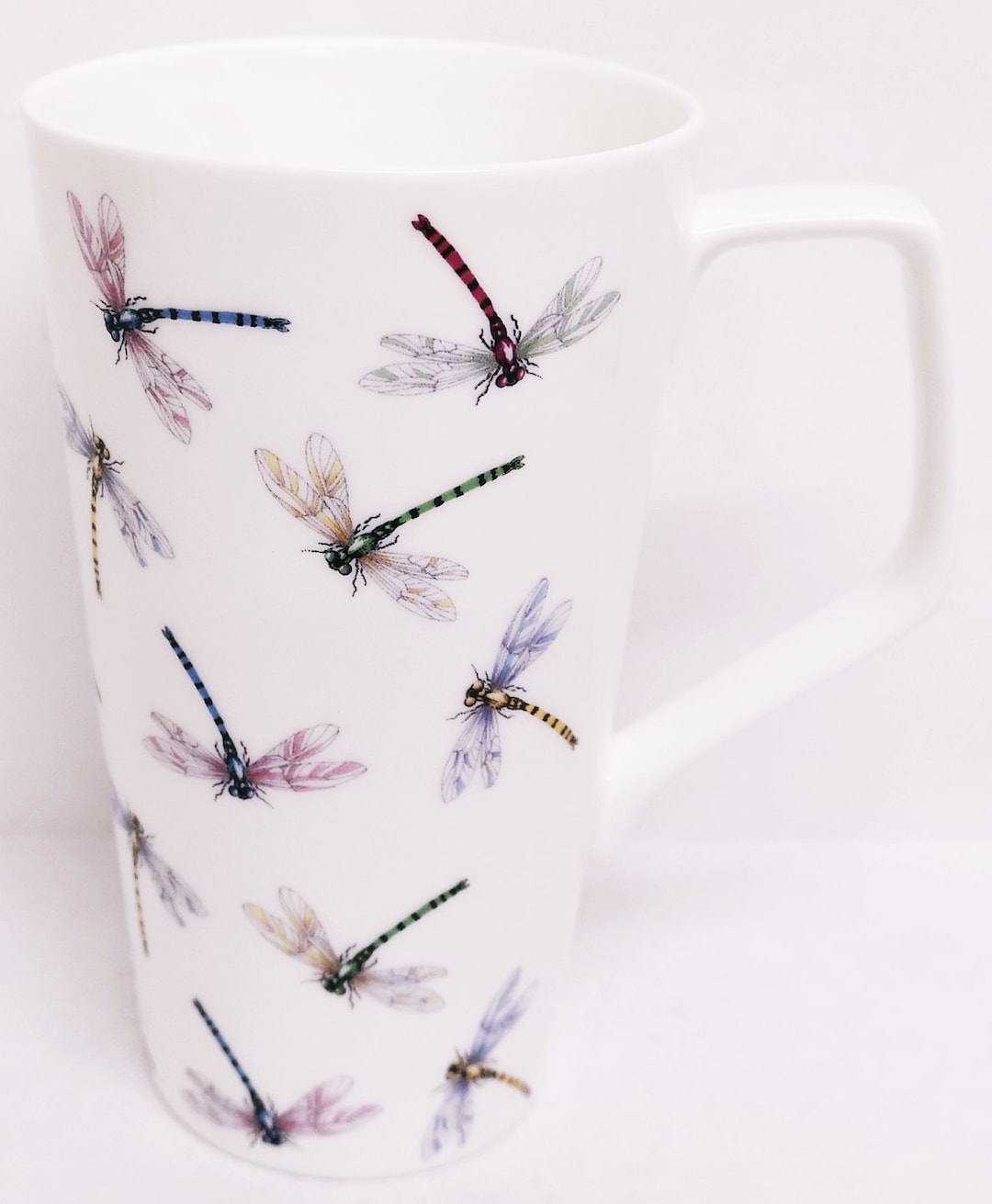 Libélulas 20oz taza hueso fino China grande Jumbo 1 pinta multicolor ...