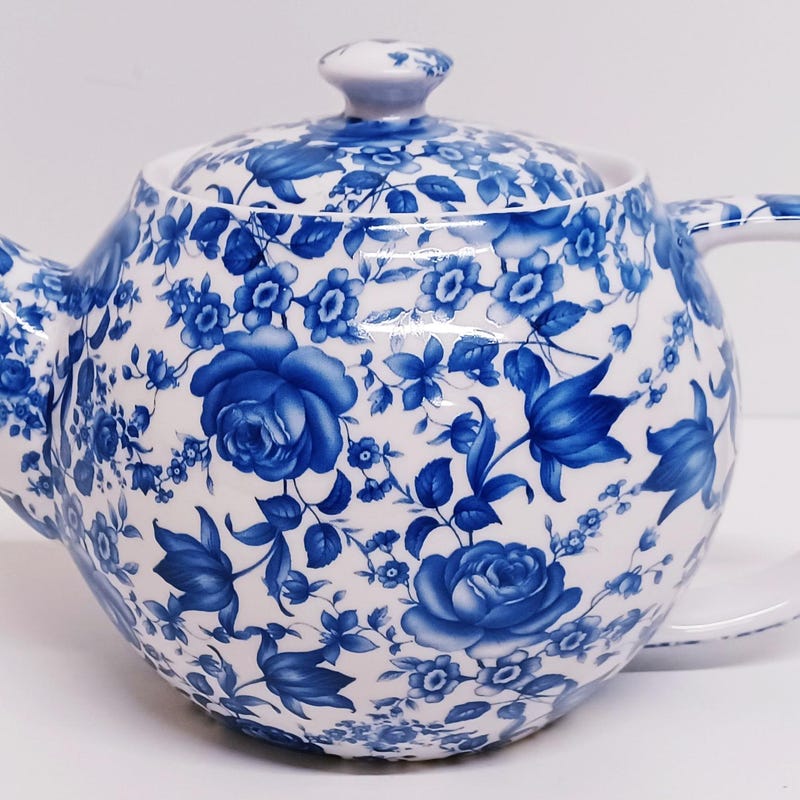Blue Teapot - Etsy