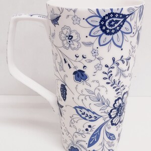 Blue Persia Mug Bone China Large Latte 17oz 500 Ml Oriental Blue and ...