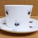 Bees 2 Tea Cups and 2 Saucers Bumblebee Fine Bone China 250 Ml Sterling ...