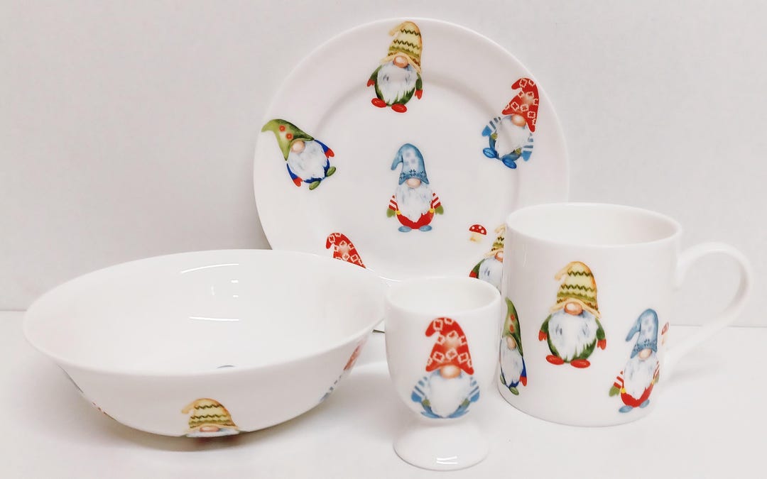 Tableware Gonk Dinner Set 💎 Lucky Gonks Breakfast Children Bone China ...