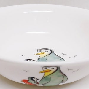 Penguins Go Swimming Breakfast Set 3 Piece Fine Bone China Kids ...