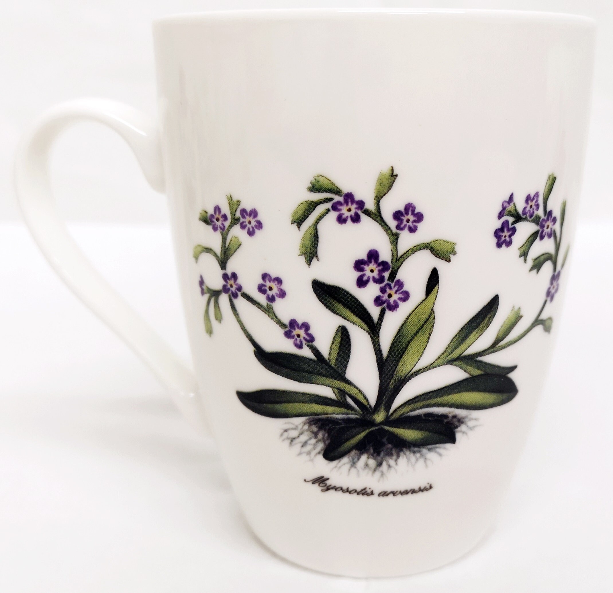 Botanic Flowers Mugs Set 6 Fine Bone China Botanical Floral | Etsy