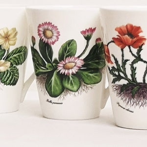 Botanic Flowers Mugs Set 6 Fine Bone China Botanical Floral Richmond ...