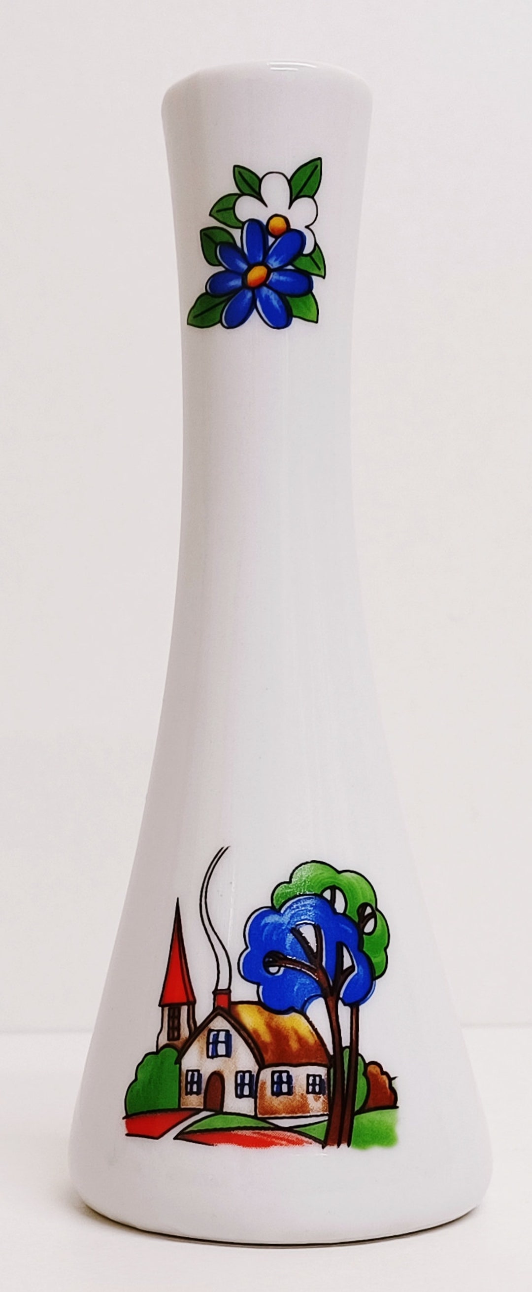 Village Art Deco Vase Small 6" Porcelain Exclusive Ceramic Countryside ...