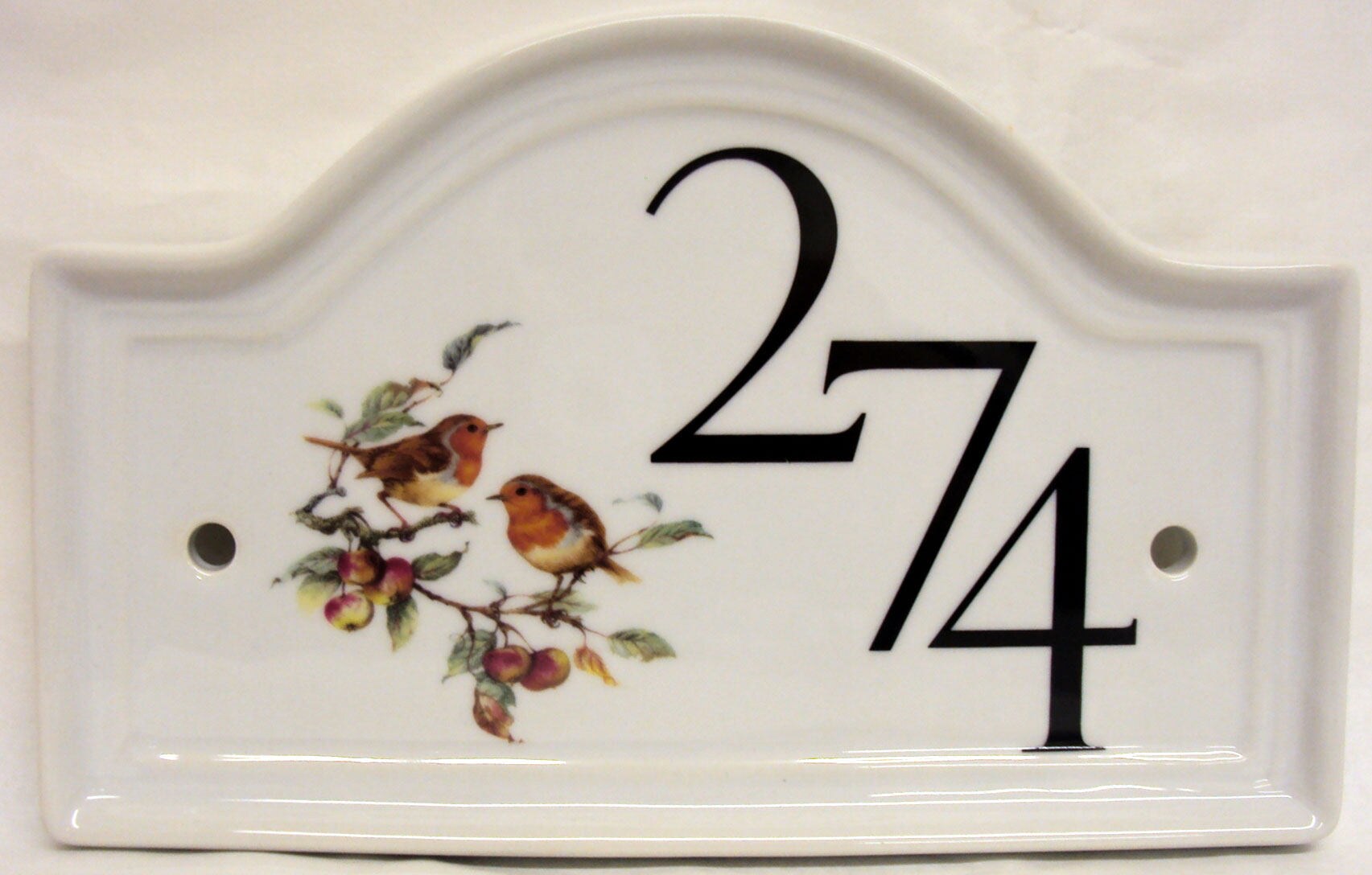 Robin Scene Door Plaque Ceramic House Number Any Number - Etsy UK
