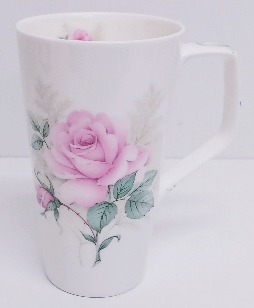 Majestic Rose Mug 500 Ml Fine Bone China Large Latte Claremont Pink ...