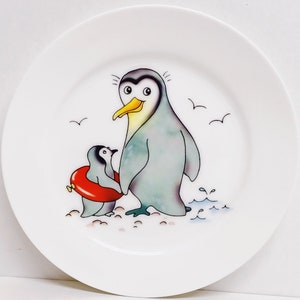 Penguins Go Swimming Breakfast Set 3 Piece Fine Bone China Kids ...