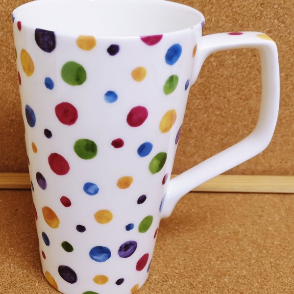 Polka Dot Coffee Cup - Etsy