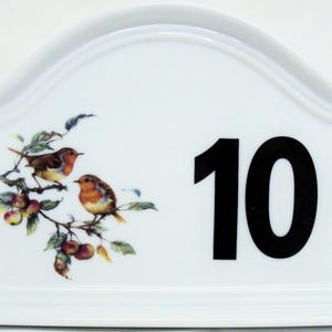 Robin Scene Door Plaque Ceramic House Number Any Number - Etsy