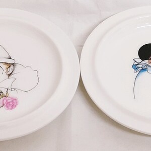 Pierrot & Harlequin 4 Mugs and 4 Coasters Matching Fine Bone - Etsy UK