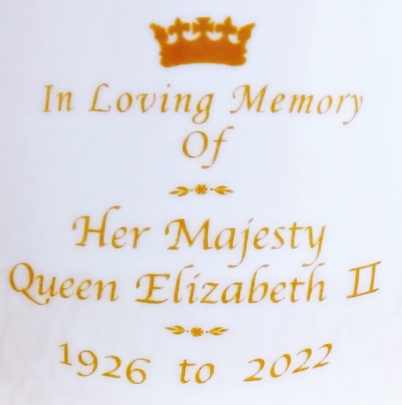 In Loving Memory HM Queen Elizabeth II 1926-2022 Bone China - Etsy