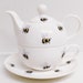 Bees Tea for One Fine Bone China Bumble Bee Tea Pot Cup and Saucer Set ...