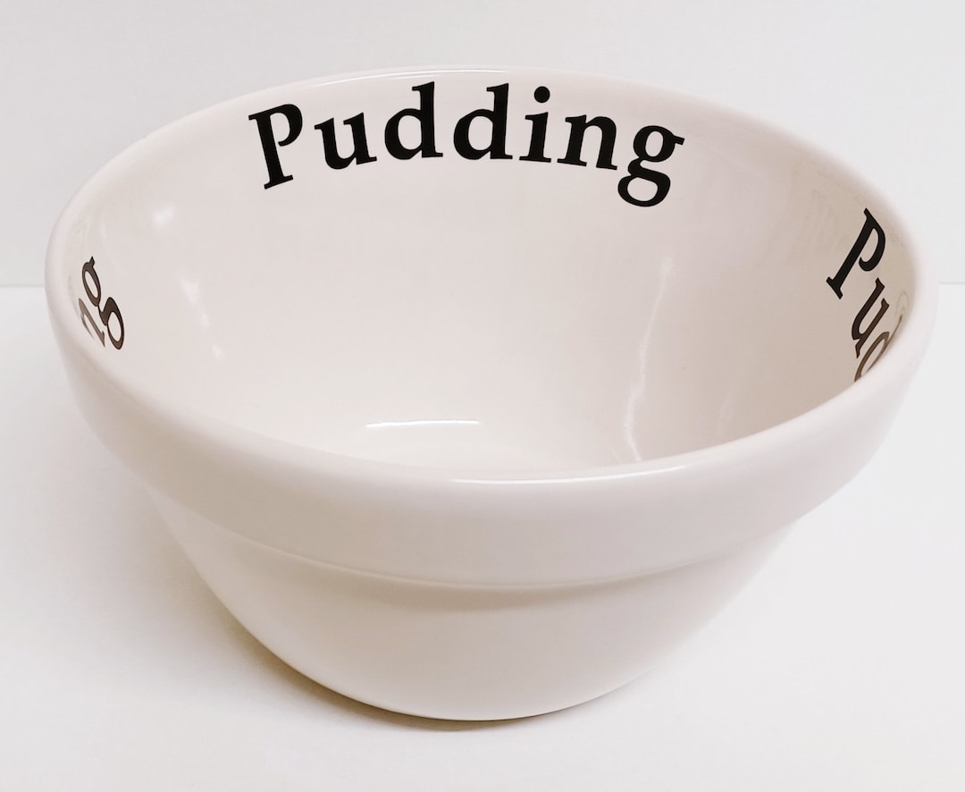 Pudding Pudding Pudding Ceramic Decorated Baking Bowl Basin 35 Oz 990 ...