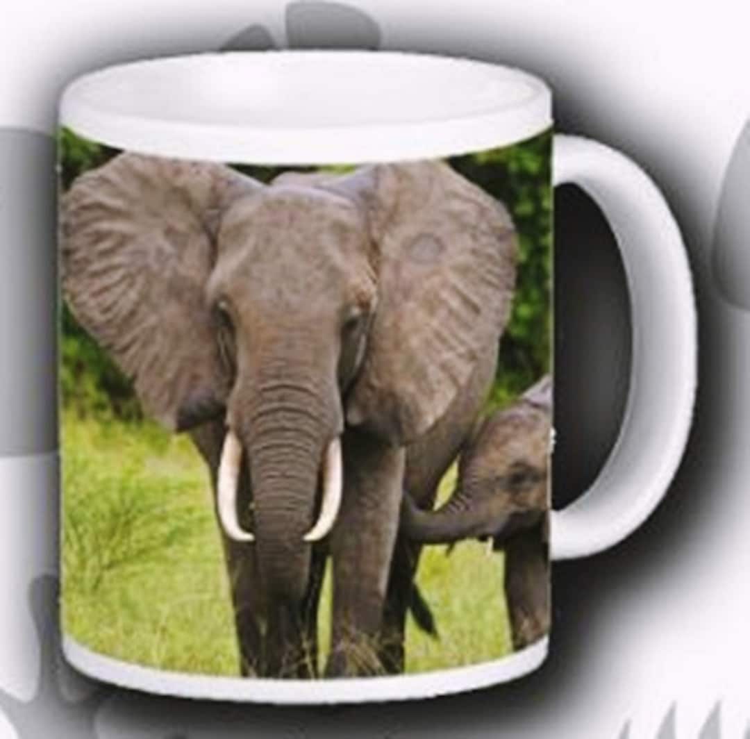 Elephants Mug 300 Ml Porcelain Wildlife Collection Elephant Family ...